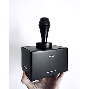 Normcore V4 Coffee Tamper 53.3mm - Spring-loaded Tamper – Barista Espresso Tamper Mat with 15lb / 25lb / 30lbs Replacement Springs - Anodized Aluminum Handle and Stand - Flat Base