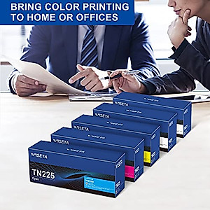 TN221 TN225 - TN221BK TN221 Toner - Compatible Toner Cartridge Replacement for Brother TN221 Toner cartridges TN221 TN225 Compatible with MFC-9130CW HL-3170CDW HL-3140CW Printer (5 Pack)