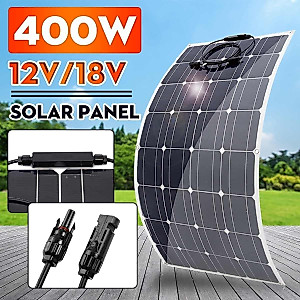 CAJUCA Solar Panel 800W 400W Solar Panel Solar Cells 30A Charger USB Controller Solar Panel Kit Complete Power Charge System Outdoor,800w