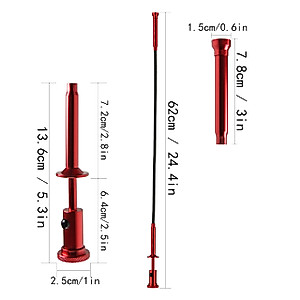 24.4 in Claw Grabber Tool,Bendable Hose Reacher Pickup with LED Light,4 Claw Picking Tool for Garbage Litter Pick Home Sink Drain and Metal small items.