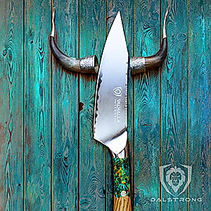 Dalstrong Chef Knife - 8 inch - Valhalla Series - Premium 9CR18MOV HC Steel - Celestial Resin & Wood Handle - Razor Sharp Kitchen Knife - Professional Use - w/Leather Sheath