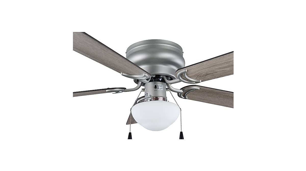Mainstay 44'' Hugger Indoor Ceiling Fan with Light & Reversible Blades