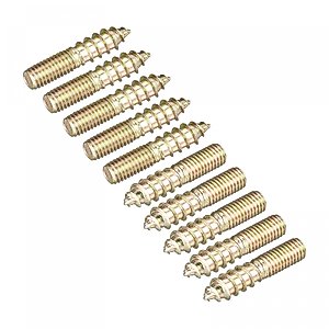 uxcell M5x25mm Hanger Bolts, 12pcs Double Ended Thread Dowel Screws for Wood Furniture