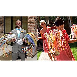 30pcs Ribbon Stick Wands Party Streamers for Wedding Party Activities (Purple)