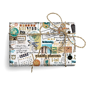 arkamii premium wrapping paper set of 4 sheets size 39 x 27 inch travel paris (18-9239)