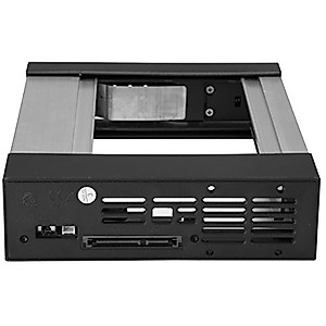 StarTech.com 5.25" to 3.5" Trayless Hard Drive Hot Swap Bay - Removable Hard Drive Bay for 3.5" SATA/SAS Drives - Aluminum (HSB1SATSASBA)