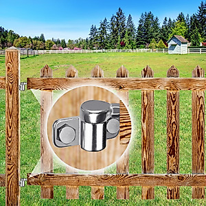 Insaga 304 Stainless Steel Wall Mount Gate Hinge, 2pcs Gate Hinges Heavy Duty, One Piece Horizontal Mount Gate Hinges for Wooden Fences