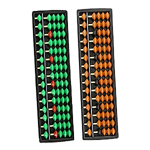 Asakkura 2pcs 15 File Abacus Kids Playsets Japanese Tools Kids Educational Toys Traditional Counting Abacus Children Abacus Toy 15 Column Math Abacus Portable Counting Abacus Small Abacus