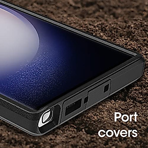 OtterBox Galaxy S23 Ultra Commuter Series Case - BLACK, Slim & Tough, Pocket-Friendly, With Port Protection