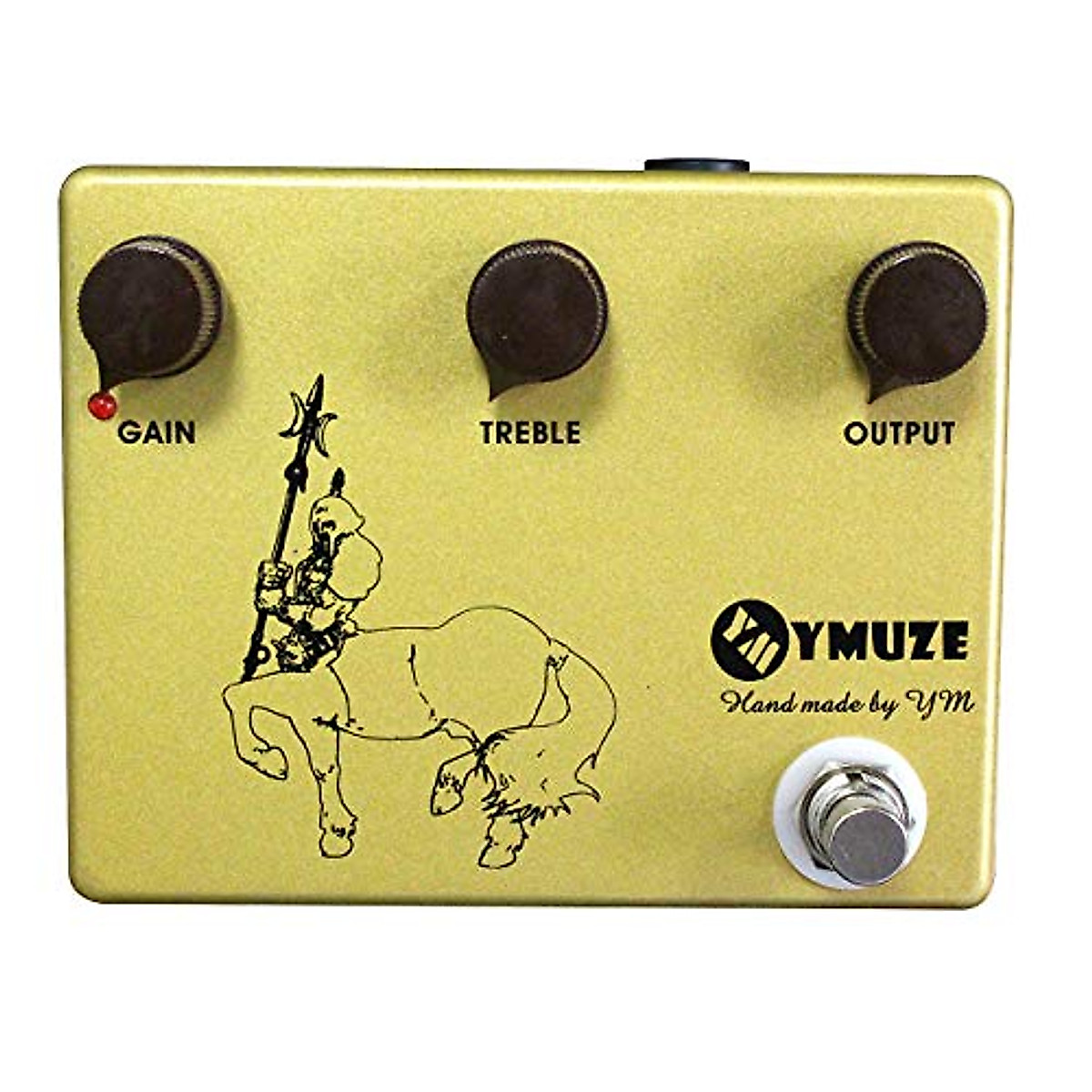 YMUZE Handmade GOLD Professional Overdrive Boost Guitar Effects Pedal