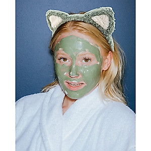 Ondder 3 Pack Car Ear Headbands for Women Cute Spa Headband for Washing Face Cat Ear Skincare Headbands Face Wash Skincare Makeup Shower Headband Head Bands for Women (White, Green, Navy Blue)