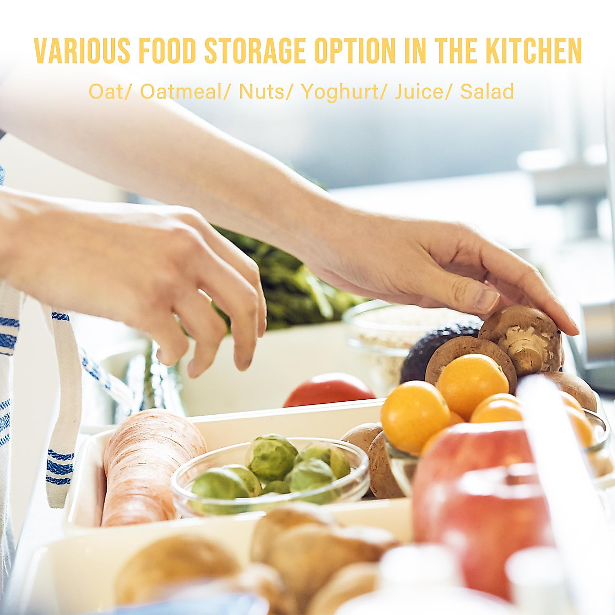 BEWAVE 24 Oz Overnight Oats Containers with Lids, Glass Oatmeal Mason Jars Large Capacity Cups for Pudding Salad Cereal Yogurt Milk Fruit Storage