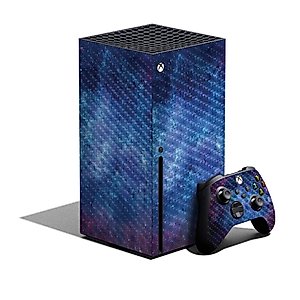 MIGHTY SKINS Carbon Fiber Skin Compatible with Xbox Series X Bundle - Nebula | Protective, Durable Textured Carbon Fiber Finish | Easy to Apply and Change Styles | Made in The USA (CF-MIXBSERXCMB-Nebula)