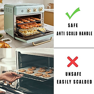 Air Fryer Convection Toaster Oven Tray Extractor, Grills Extractor, Grills Clip, Oven Clip, Oven Food Clip, Oven Tray Handle, Scald Resistant Clip, Common to Trays and Grills, Used to Quickly Remove