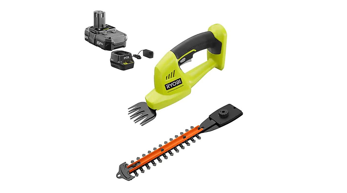 RYOBI ONE+ Cordless Grass Shear & Shrubber Trimmer | Lightweight ...