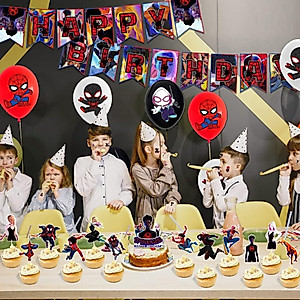 8 Sheets Miles Temporary Tattoos for Kids, Morales Birthday Party Decorations Party Favors for Kids Party Supplies