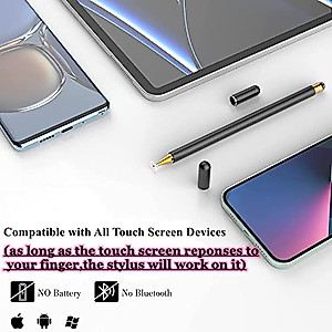 Styluslink(TM) High-Sensitivity Universal Touch Screen Disc Stylus Pen Compatitble with All iPad/iPad Air/iPad Mini/Pad Pro/All Samsung Tablets, Ceppphones and Laptop(2Pcs+4nibs)