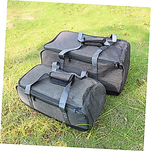 TENDYCOCO Outdoor Storage Bag Fine China Storage Containers Flatware Storage Silverware Organizer with Lid Utensil Bag Frying Pan with Lid Camping Case Oxford Cloth Carrying Bag Tableware