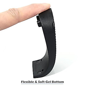 4Pcs Set Black Door Stopper Easily Wedges Door Gaps up Finger Protector Flexible Floor Door Stops - Non-Scratching Door Stop - Modern Wedge Door Stop Design