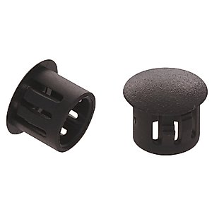 The Hillman Group 58133 9/16-Inch Black Nylon Hole Plug, 15-Pack