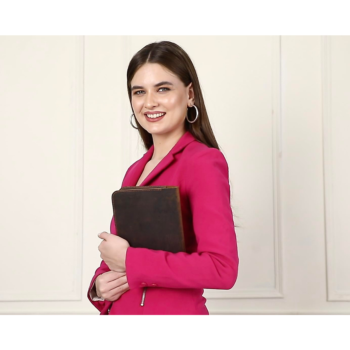 The Antiq Leather Journal Cover, A5 Diary Cover, Planner Cover- Brown 5.75x8.25