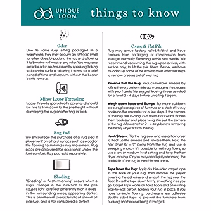 Unique Loom Sofia Collection Area Rug - Grace (2' x 6' 9" Runner, Turquoise/ Ivory)