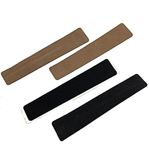 ZSHJGJR 2pcs Archery Bowstring Groove Silencer Leather Bow String Shock Absorber Stabilizer Recurve Bow String Dampener Vibration for Hunting Shooting (Brown)