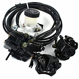 Futchoy Go Kart Brake Master Cylinder Hydraulic Brake Kit Hydraulic Brake Master Cylinder Kit Suitable for Hammer Head and Trail-Master Go Karts Other Chinese 150cc Go Kart