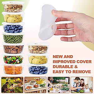 RAIHOMKIT 48 Pack Food Storage Containers with Lids,8 oz Deli Containers,8oz Plastic Containers,Deli Food Storage Containers with Airtight Lids,Meal Prep Containers,BPA Free,Microwave/Freezer Safe