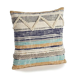 LR Home Donna Throw Pillow, 18" x 18", Blue/Multi