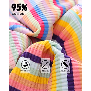 FINETOO Cotton Thongs for Women Sexy Soft Breathable Thong Underwear Low Rise Colorful Stripes Hipster Panties 5 Pack(5AL)