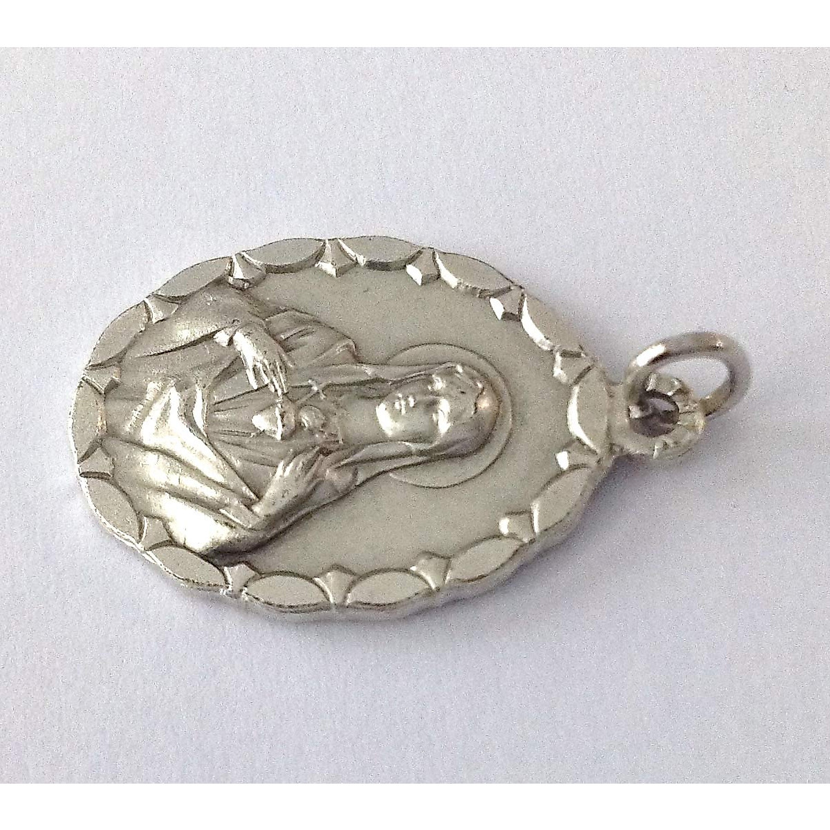 THE SACRED HEART OF MARY (IMMACULATE HEART OF MARY) - THE PATRON SAINTS MEDALS - 100% MADE IN ITALY (OVAL SHAPE)