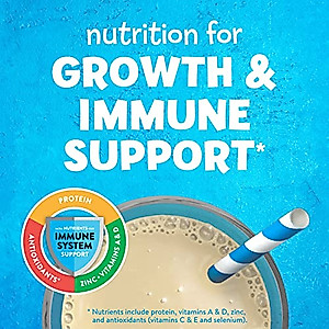 PediaSure Grow & Gain with Fiber, 3g Fiber to Support a Healthy Digestive System, Nutrients for Immune Support, Kids Nutritional Shake, DHA Omega-3, Non-GMO, Strawberry, 7.4 fl oz (Pack of 24)
