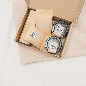 Thank You Stickers - Roll of 500 Labels with Pink Hearts - Cute Mailing Envelope Seals -Small Business Shipping Supplies - Packaging Orders with Poly Mailers and Boxes