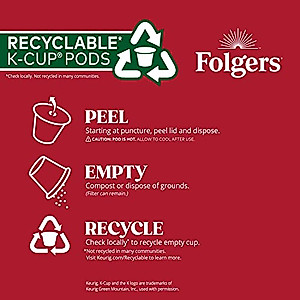 Folgers Colombian Decaf Medium Roast Coffee, 72 Keurig K-Cup Pods