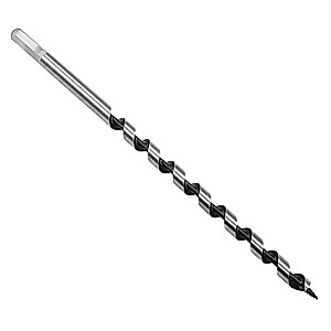 Coufce 1/2" Diameter Auger Drill Bit 12" Ship Auger Long Drill Bit 3/8" Hex Shank Long Drill Bits for Wood Hole Cutter in Hardwood, Softwood, and Composite Materials