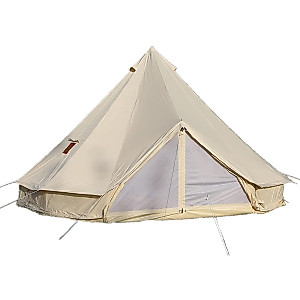 UNISTRENGH 5M/16.4ft Cotton Bell Tent with Stove Jacket (Top)