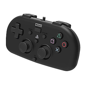 PS4 Mini Wired Gamepad (Black) by HORI - Officially Licensed by Sony