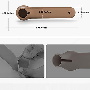 Serlife 2Pcs Silicone Door Handle Cover Glossy Safety Door Handle Protector Anti-collision Covers (Pink)