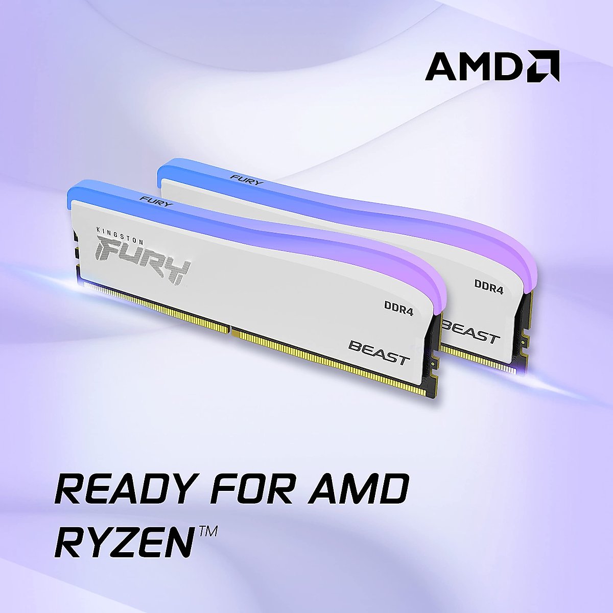 Kingston Technology Fury Beast RGB Special Edition 32GB (2x16GB) 3200MT/s CL16 DDR4 Desktop Memory Kit of 2 | Infrared Syncing | Intel XMP & AMD Ryzen Ready | RGB CTRL Software | KF432C16BWAK2/32
