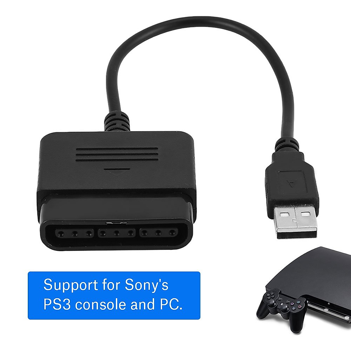 Socobeta USB Adapter Converter Compatible with Playstation1/2 Controller PS1 PS2 to PS3 PC