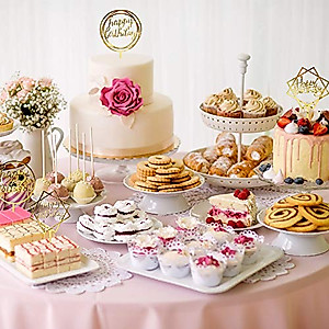 12 Pieces Acrylic Happy Birthday Cake Topper Glitter Birthday Cupcake Topper Pick Decorations for Birthday Party Cake Desserts Pastries, 6 Styles (Gold)