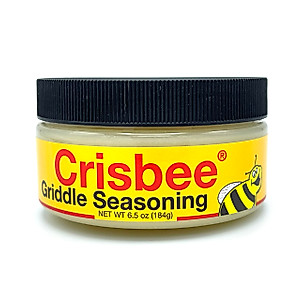 Crisbee® Griddle Seasoning - 6.5oz - 2-in-1 Seasoning for Blackstone Griddle, Cast Iron and Carbon Steel Cookware - Family Made in USA