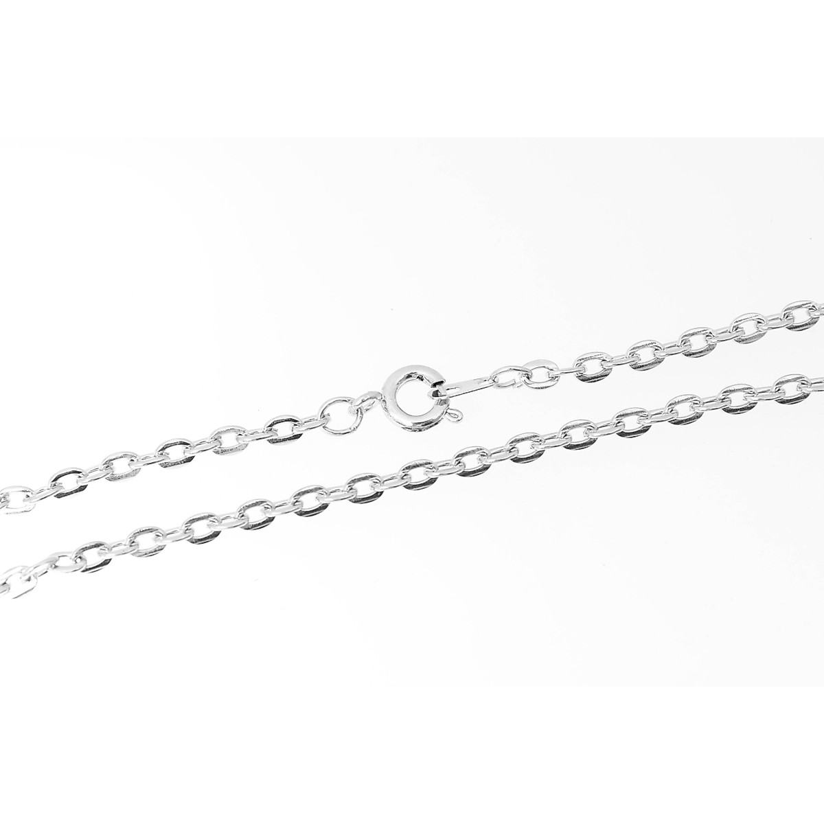 Trilogy Jewelry Pewter Circle Ohm Om Yoga Buddha Namaste High Polish Pendant on 3mm Cable Link Chain