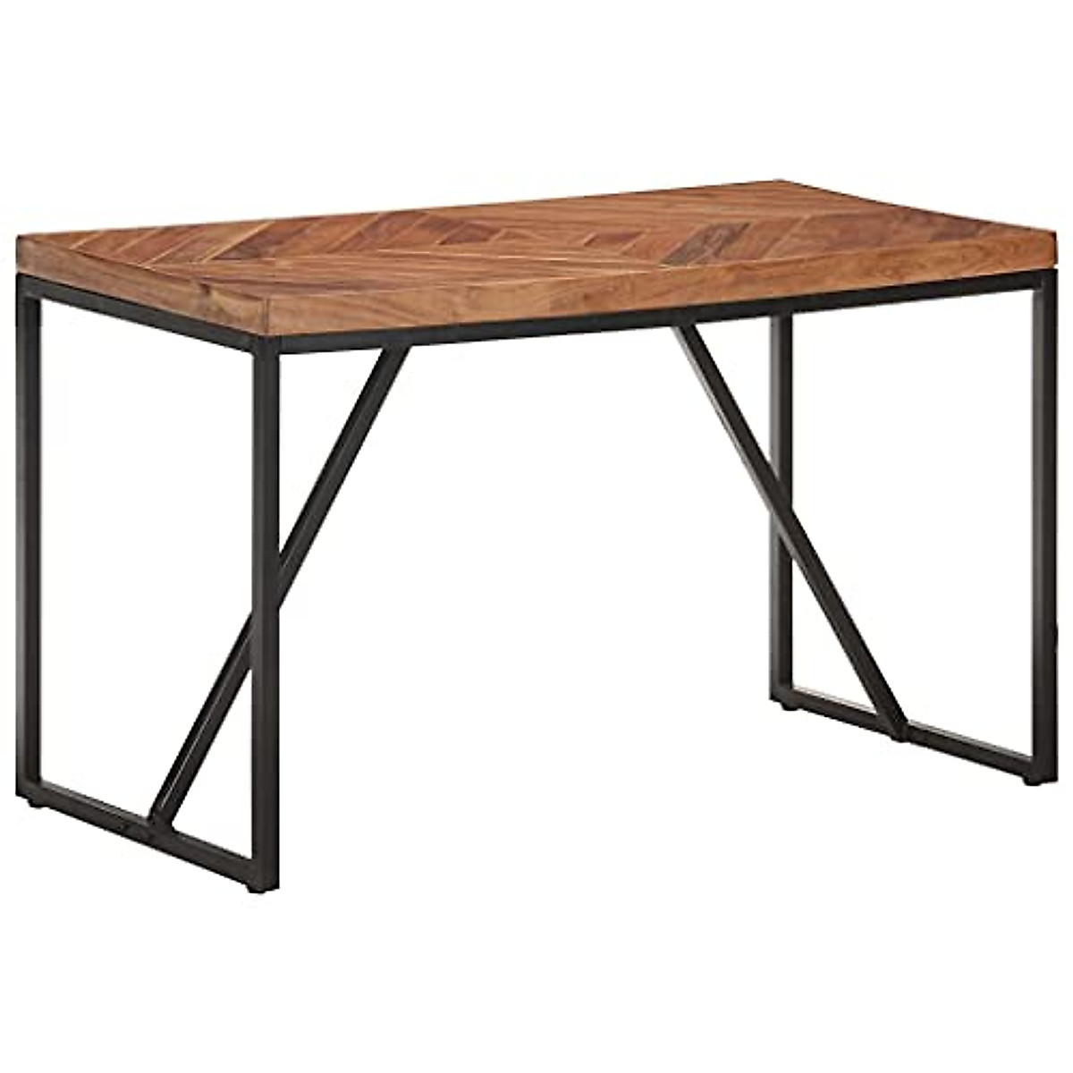 YPWRENH Rectangular Wooden End Table Dining Table 47.2"x23.6"x29.9" Solid Acacia and Mango Wood for Dining Room, Kitchen or Living Room