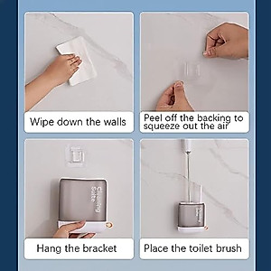 Creative Silicone Toilet Bowl Brush 2-in-1 Toilet Brush Cleaning Powerful Toilet Cleaner Brush Toilet Brush and Holder Set