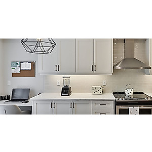 Amerdeco 10 Pack Matte Black 5 Inch(128mm) Hole Centers Kitchen Cabinet Pulls Cabinet Hardware Kitchen Handles for Cabinets Cupboard Handles Drawer Pulls