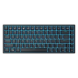 RK ROYAL KLUDGE RK84 Wireless Blue Backlit 75% Triple Mode BT5.0/2.4G/USB-C Hot Swappable Mechanical Keyboard, 84 Keys Tenkeyless Mechanical Keyboard w/Programmable Software, Brown Switch
