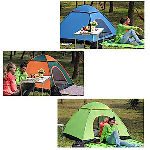 LHLHO 2 Person Instant Pop Up Lightweight Camping Tent, Outdoor Easy Set Up Automatic Family Travel Tent,Portable Backpacking Waterproof Windproof Anti-UV Sun Shelter Tent (Blue)