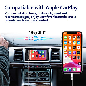 Double Din Car Stereo with Bluetooth - Corehan 7 Inch Touch Screen Car Radio AM FM Compatiable with Carplay Android Auto Mirror Link